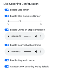 Setup configuration options - Rapta Inc